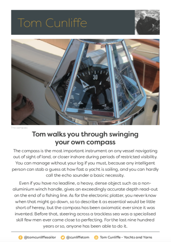 Swinging the compass - Tom Cunliffe