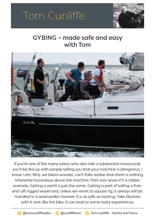 Gybing - made safe and easy - Tom Cunliffe