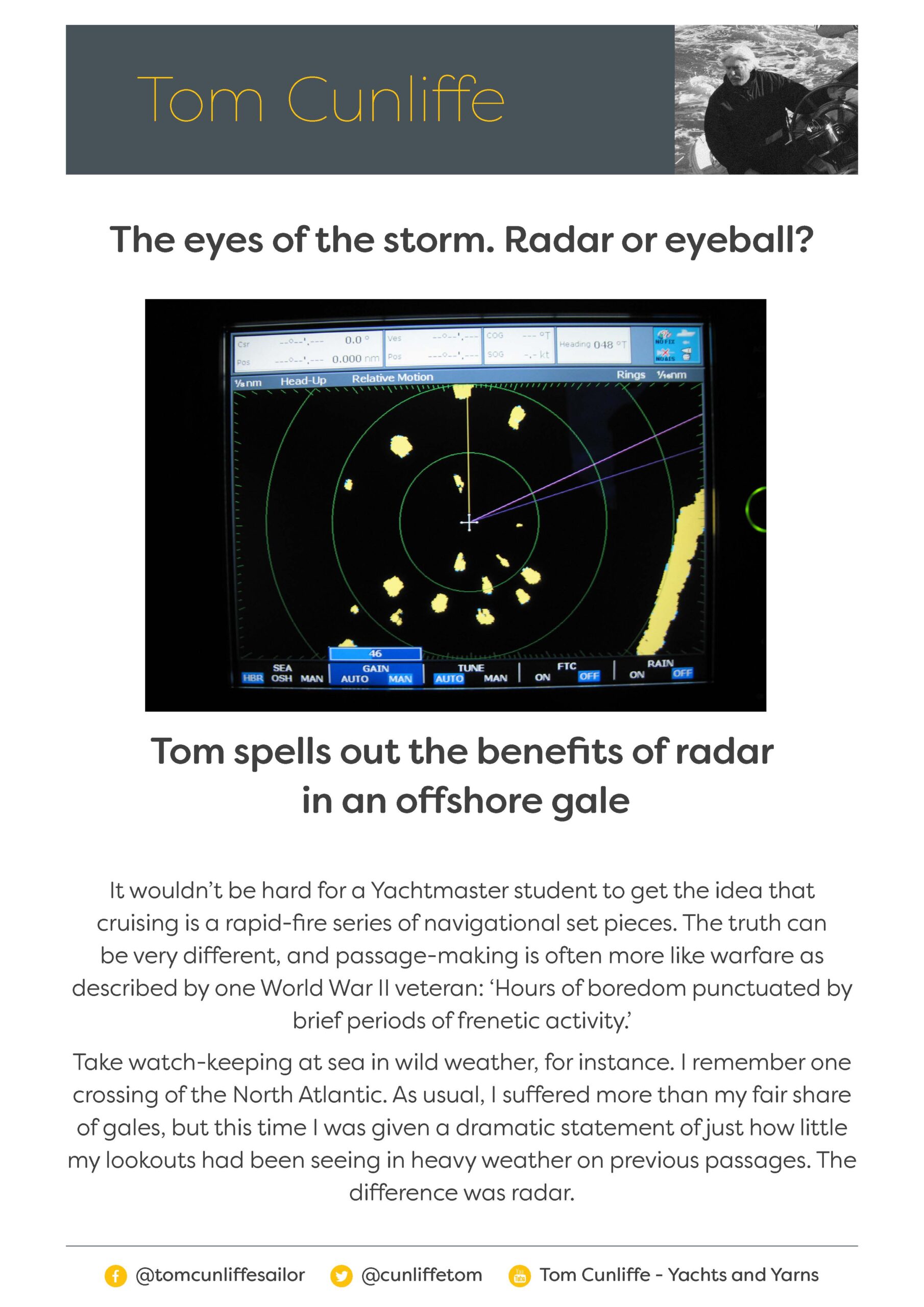 Radar or eyeball? The eyes of the storm - Tom Cunliffe